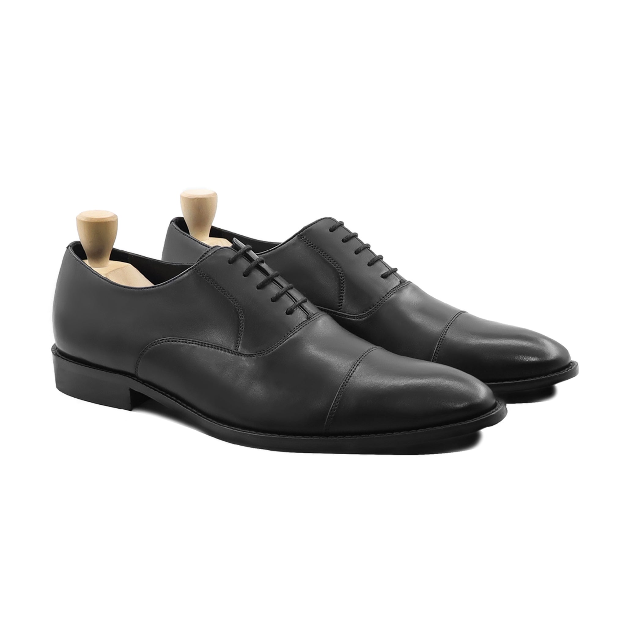 Zren - Men's Black Calf Leather Oxford Shoe – Gomila Intersole PK