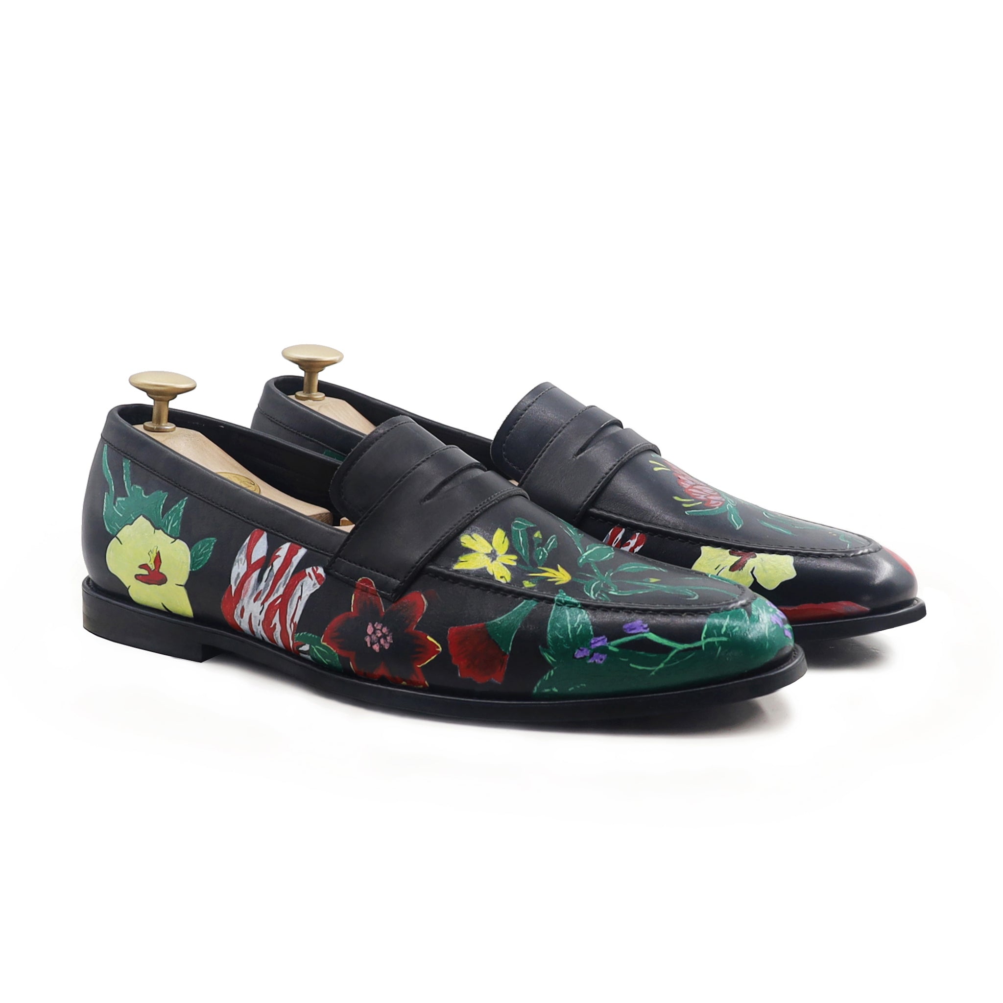 Keaton - Men's Black Hand Painted Loafer